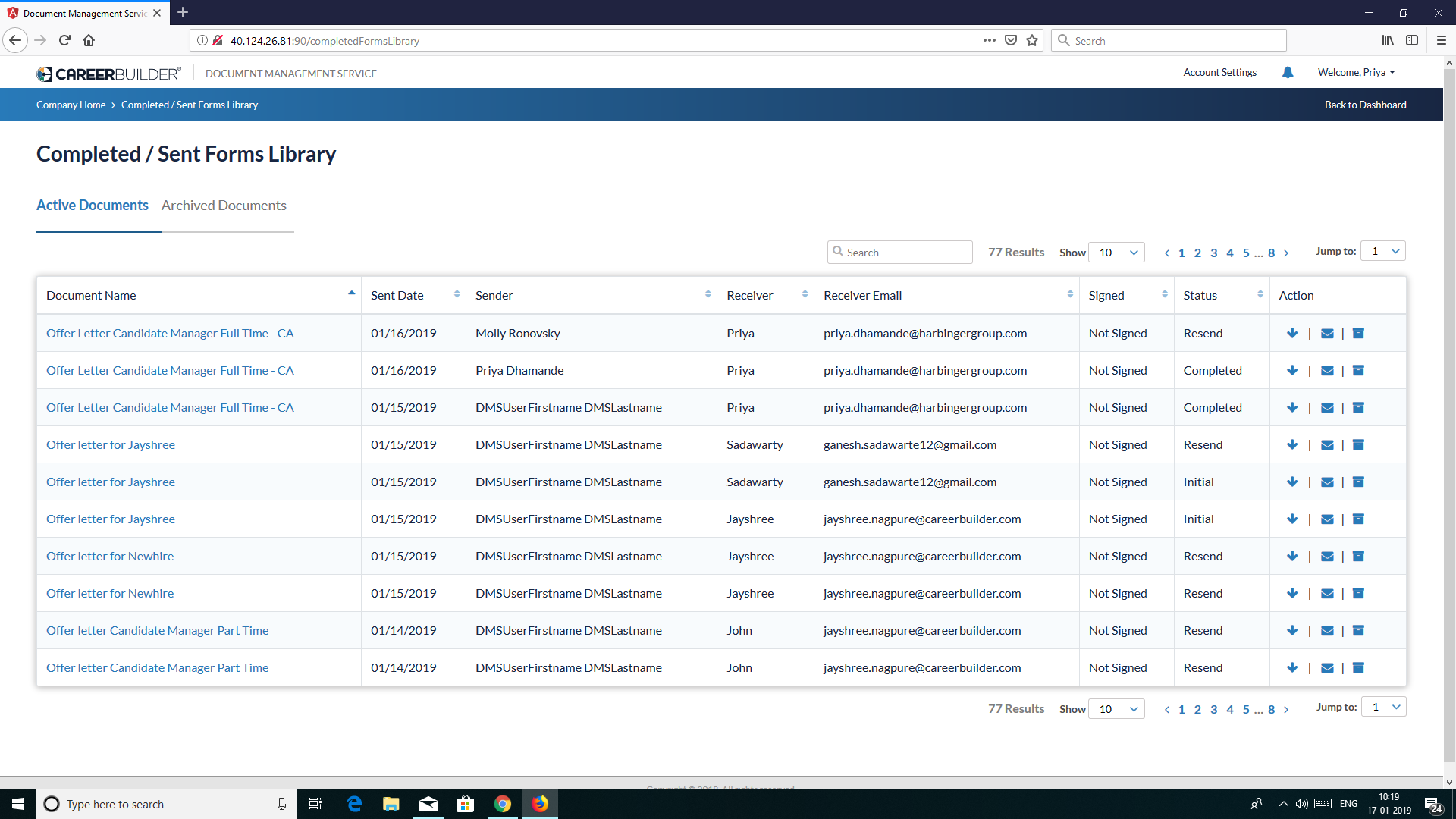 [DMS-573] DMS |Template Library and Completed/send Forms | Alignment of Header Action ...